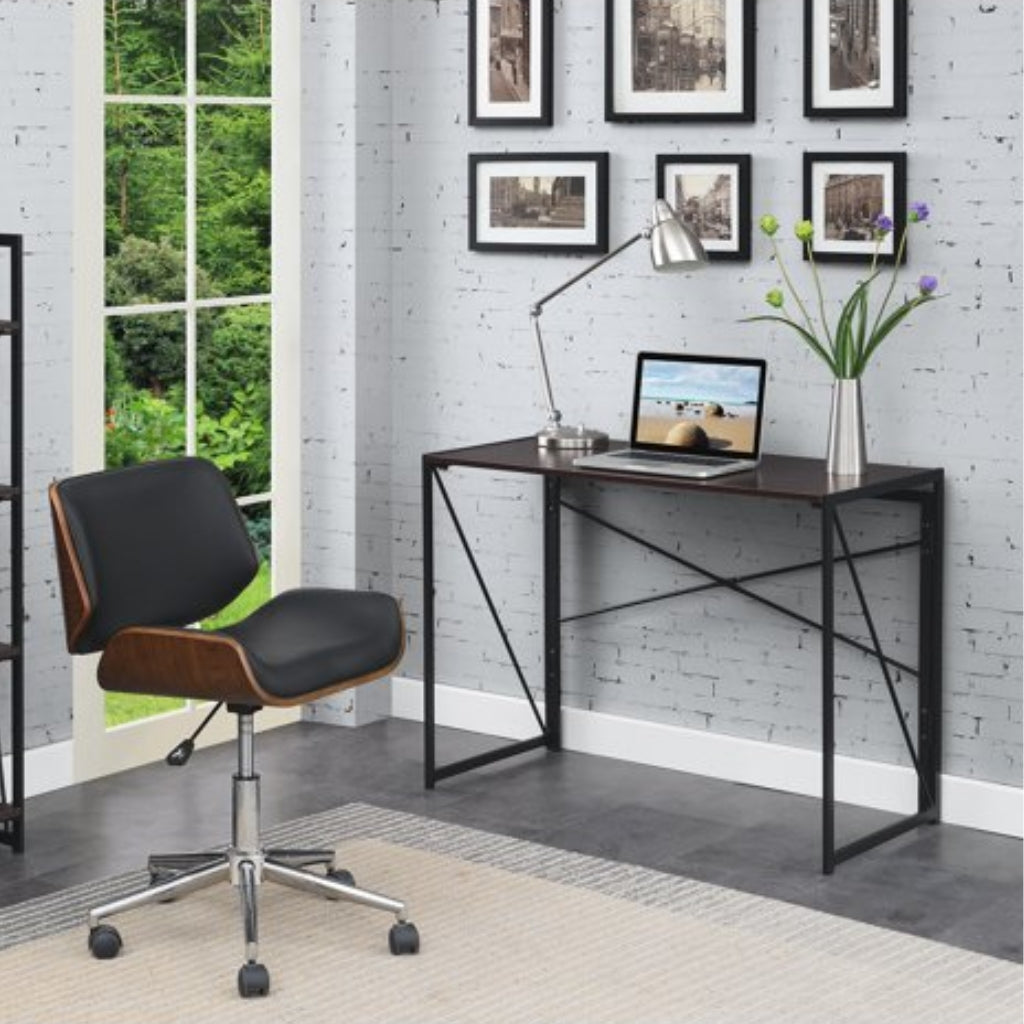 Harper Space-Saving Folding Desk – No Assembly - NuvoItalia