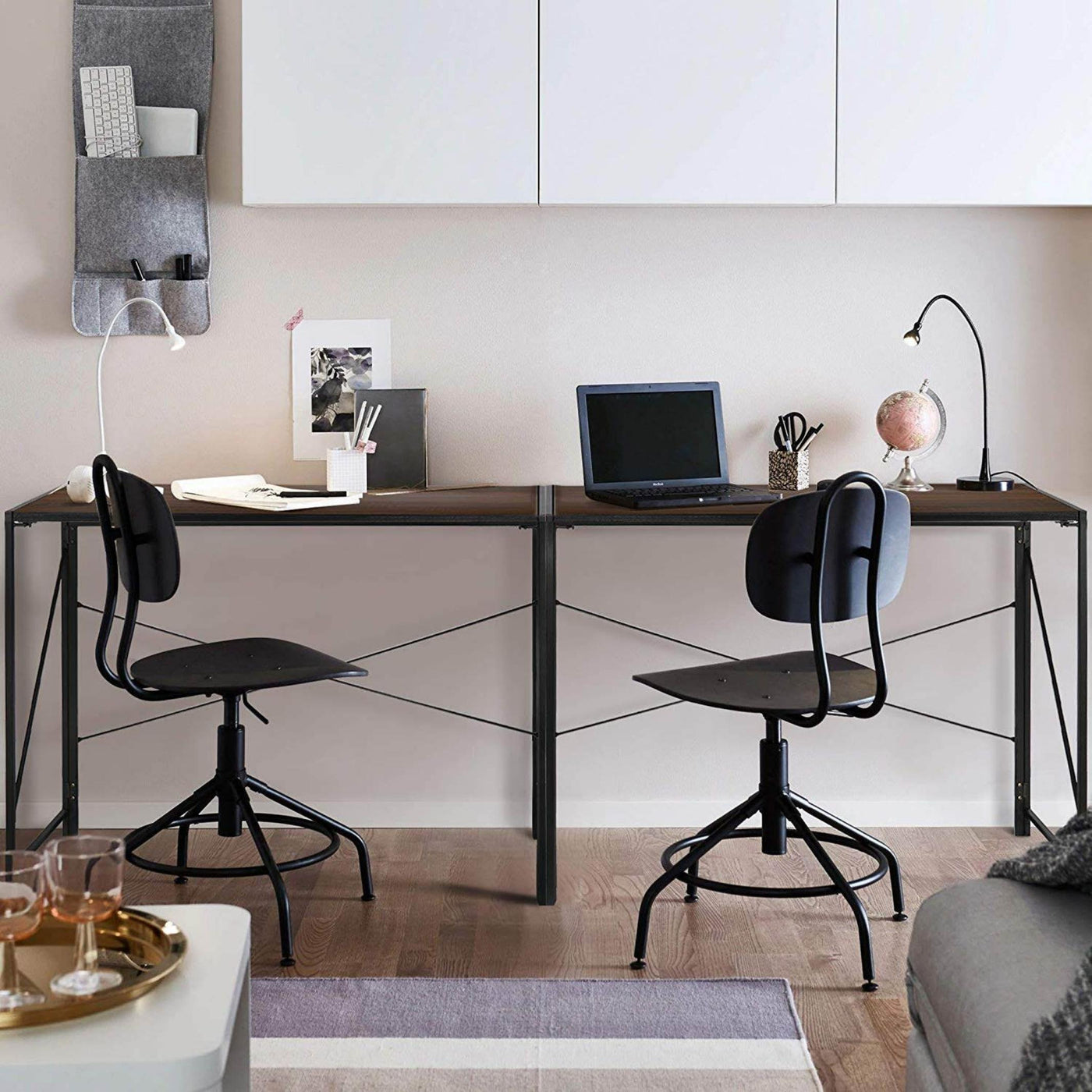 Desk for Home Office and Study, No Assembly and Foldable - NuvoItalia